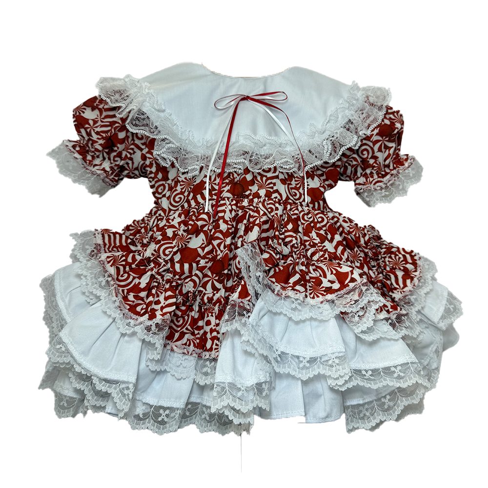 CHRISTMAS DRESSES - RED PEPPERMINT SWIRL - Lidl Dollys